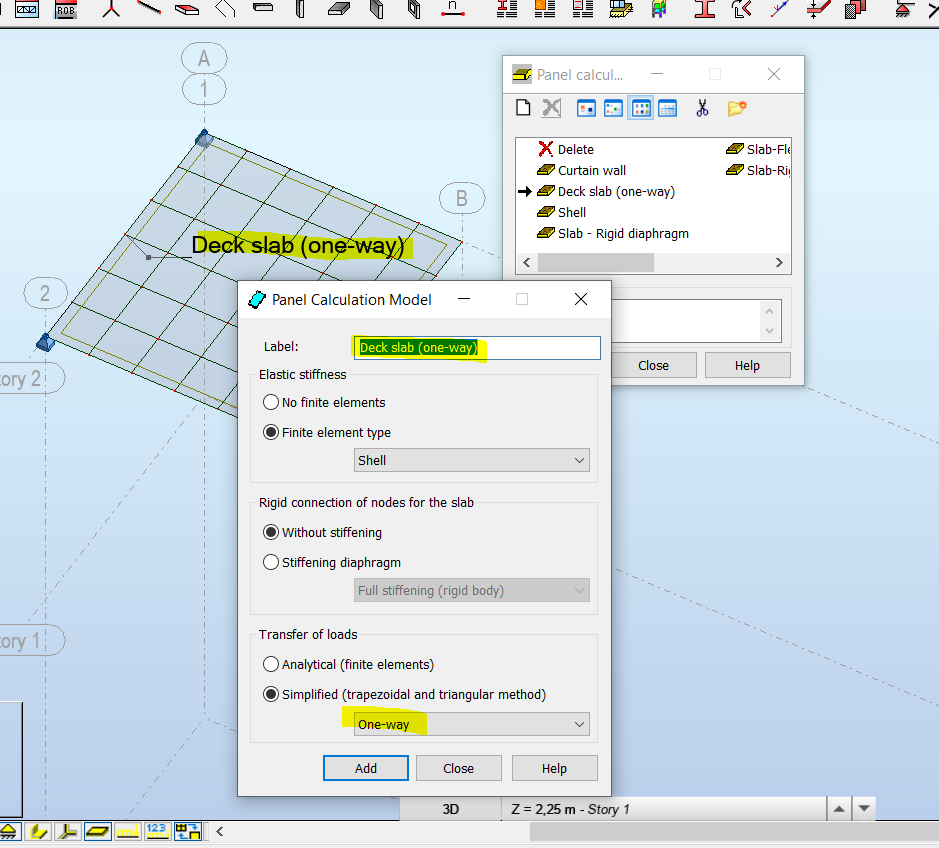 How to check deck spanning in Robot Structural Analysis
