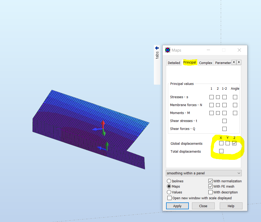 Incoherent displacement presented for connected panels in Robot ...