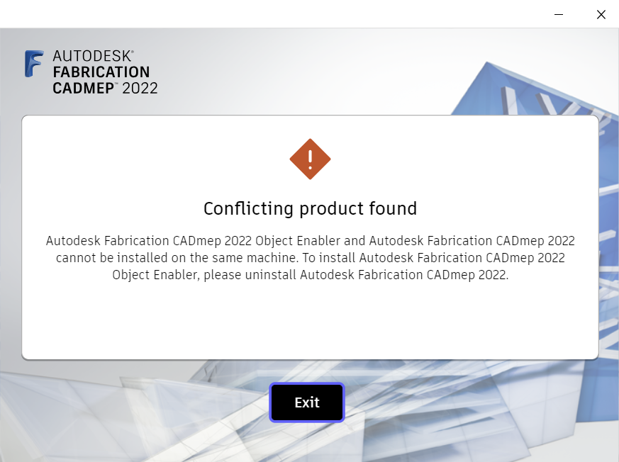 Konflikt Bei Der Installation Von Fabrication CADmep Object Enabler