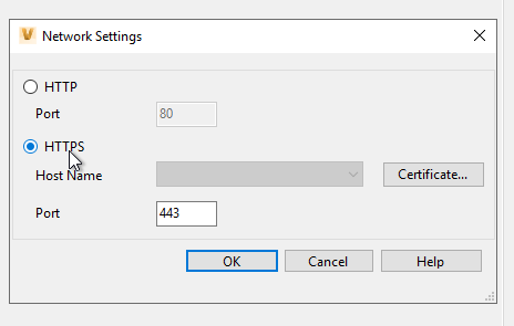 How to use ADMS console Network Settings to configure SSL for Vault server