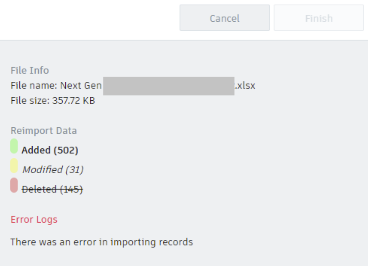 "There was an error in importing records" when reimporting locations into BIM 360/ACC from a ...