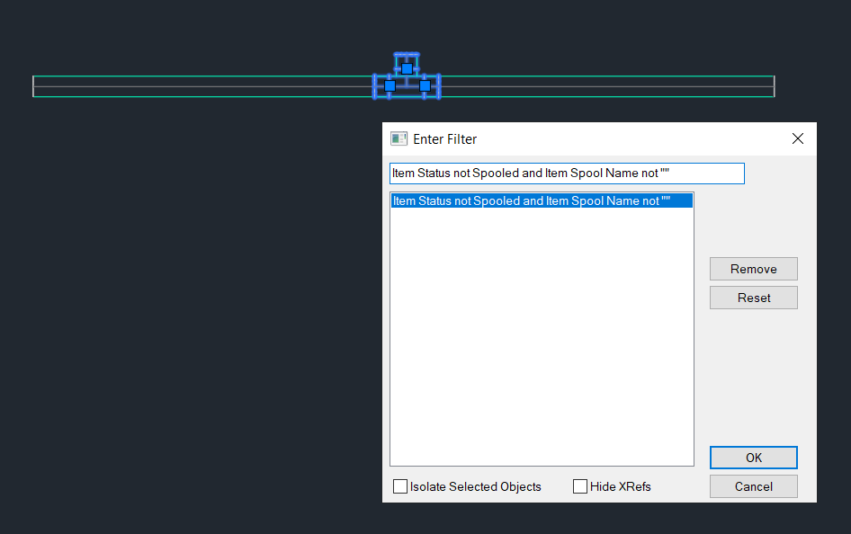 Takeoff As Cut In Not Honoring Carry Over Settings For The Spool Number