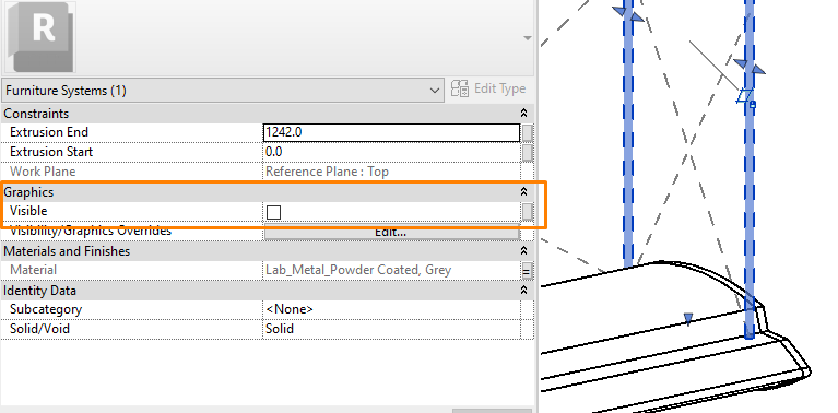 Even with the visibility turned off for the specific geometry the ...
