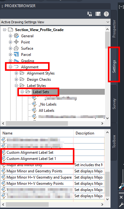 How to apply profile geometry point labels to many alignments at the same time in Civil 3D