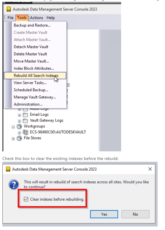 "File content cannot be searched because the Content Indexing Service has been disabled." when ...