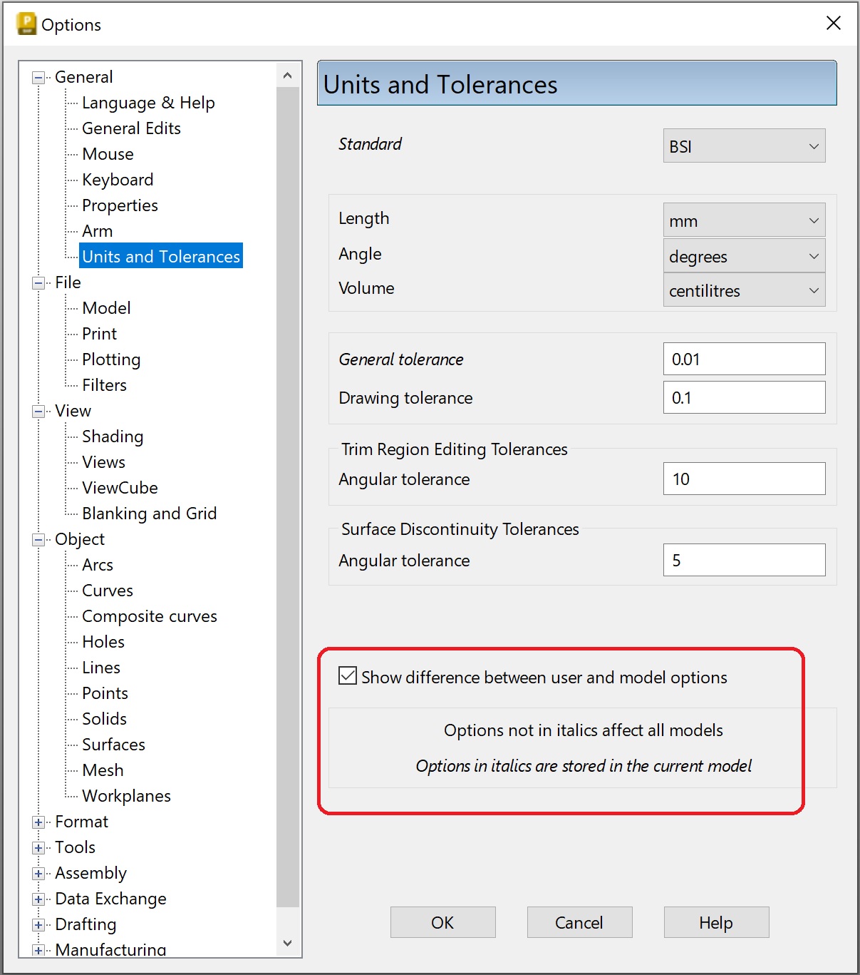 How to set custom default Options for new sessions in PowerShape