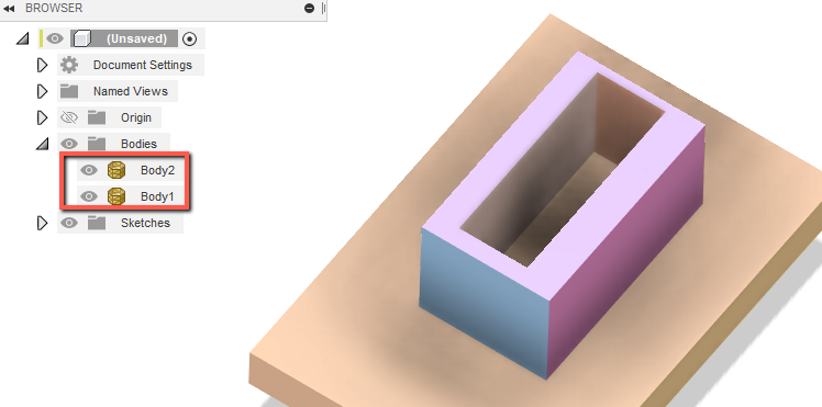 How To Subtract One Mesh Body From Another In Fusion 360 
