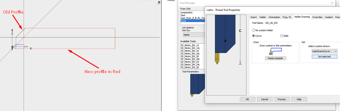 How to increase the insert length of a screw cutting tool in FeatureCAM