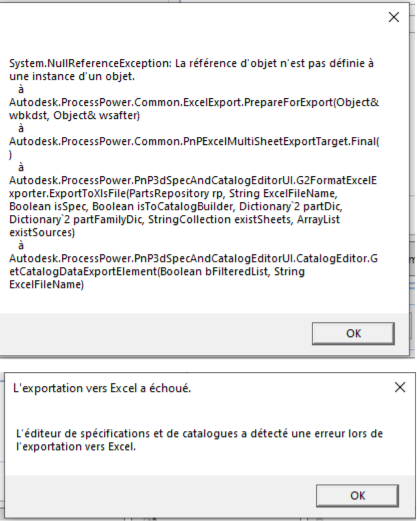 It is not possible to export a catalog from AutoCAD Plant 3D Spec ...