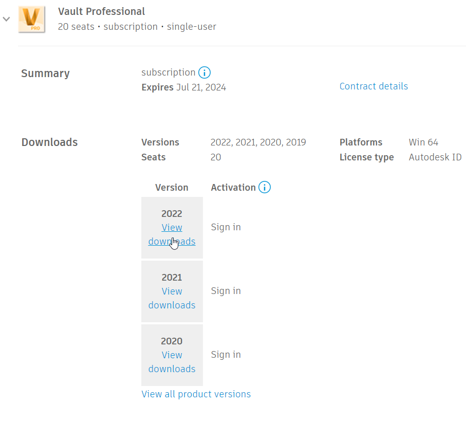 Download of Vault 2022.2 Language Packs