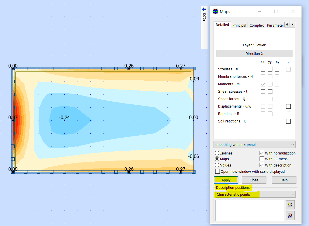 Why selected panel maps descriptions are bolded in Robot Strucutral ...
