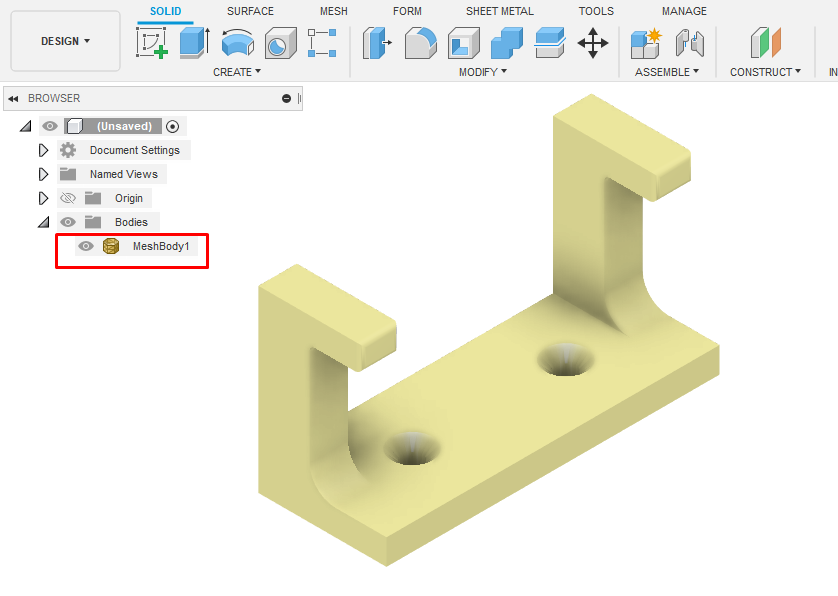 Convert STL Model To Solid In Fusion 360 With FeatureCAM