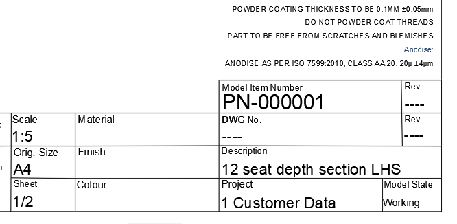 Missing "Model Item Number" from second drawing in Fusion.