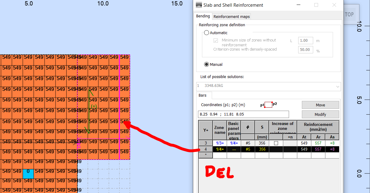 Rc Slabs Provided Reinforcement Zones Cannot Be Modified In Robot Structural Analysis