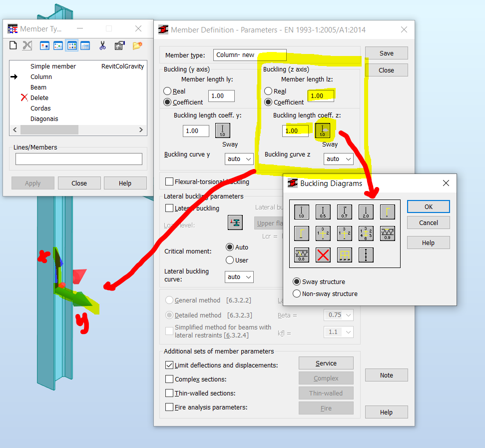How To Define Buckling Length For Steel Member In Robot Structural Analysis Robot Structural 