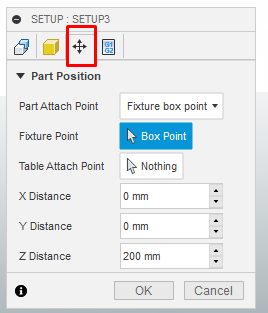 How to use Part Position menu in a setup in Fusion 360 Manufacture