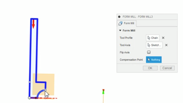 How to create a form tool to machine a formed chamfer on a hole in ...