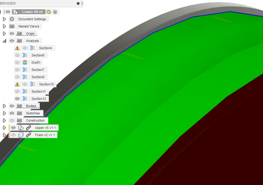 Body edges look faceted or tessellated in a design within Fusion