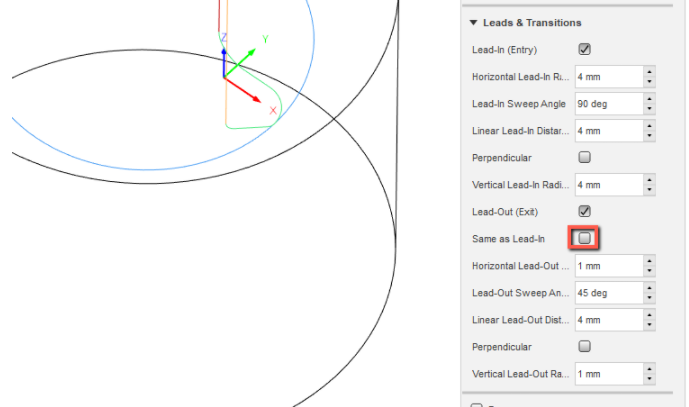 Fusion Help | How to set a different lead-in to lead-out on a 2D Contour toolpath in Fusion 360 ...