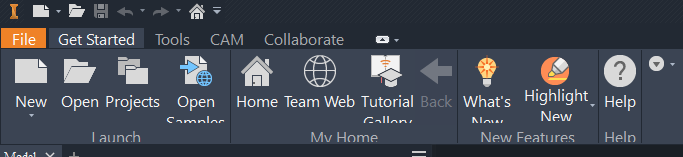 The text is clipped and/or cutoff in the Inventor Ribbon