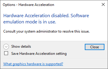 "Hardware Acceleration disabled..." appears when opening Revit in ...