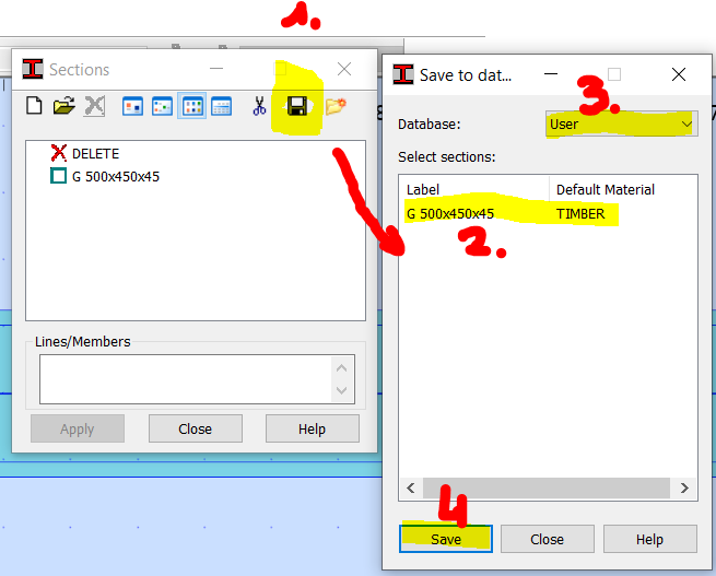 Sharing models with user defined materials and sections in Robot Structural Analysis