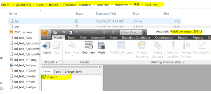 Moldflow Insight Help | Moldflow doesn't work properly when there are two-byte alphabets in the ...