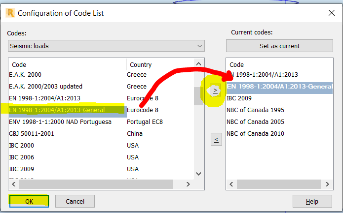 Parameters of seismic analysis different than expected for seismic case defined according to EN ...