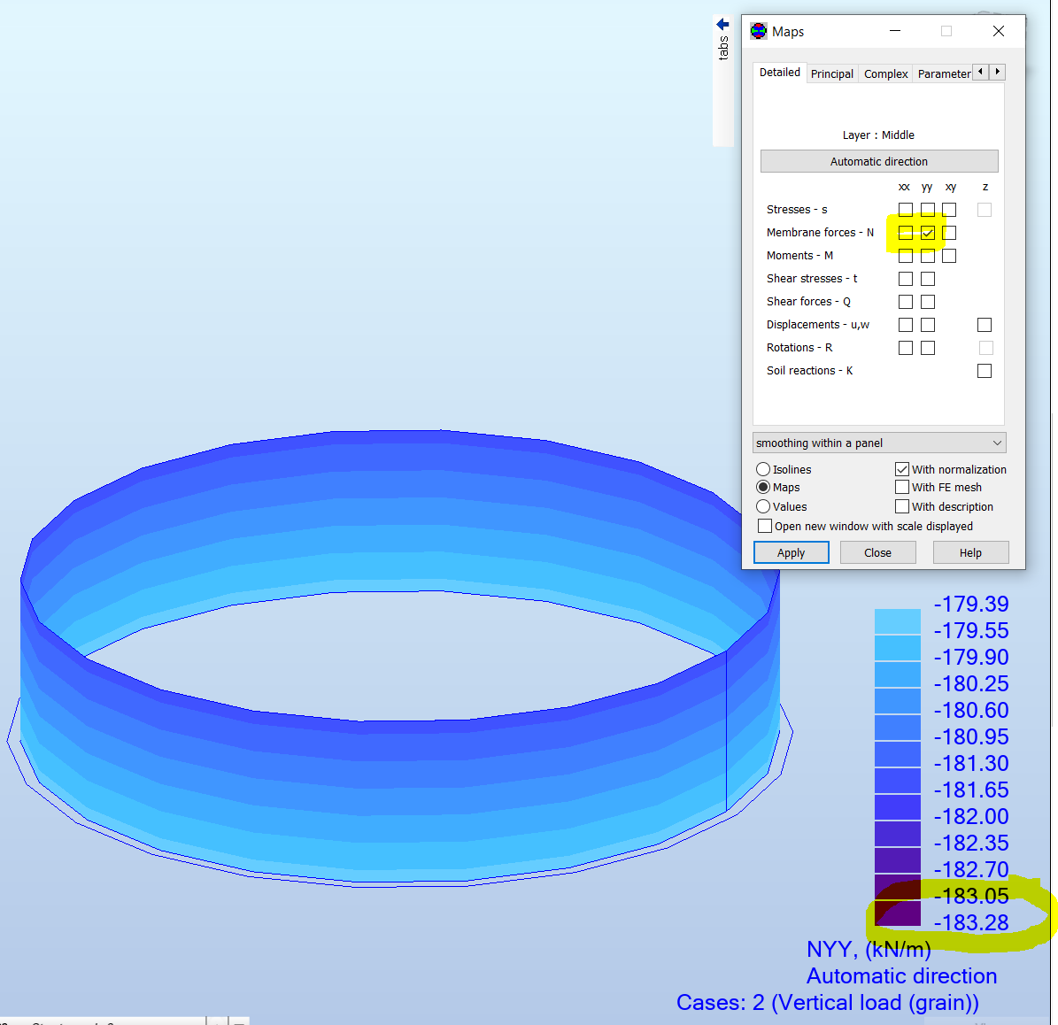 Too high stress level comparing to bending moments value in shell ...