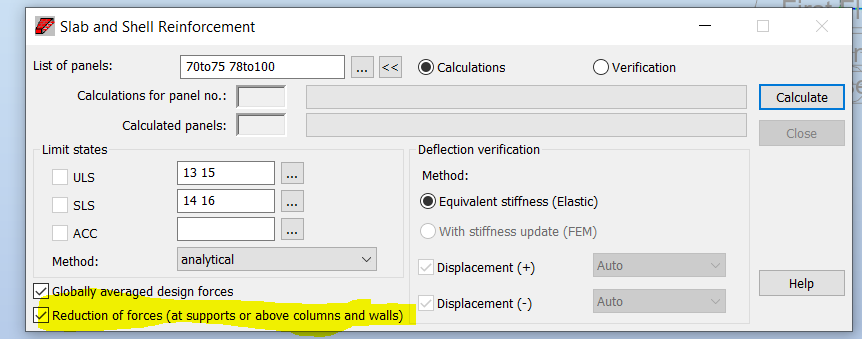 What design principles are considered when Reduction of forces (at supports or above columns and ...