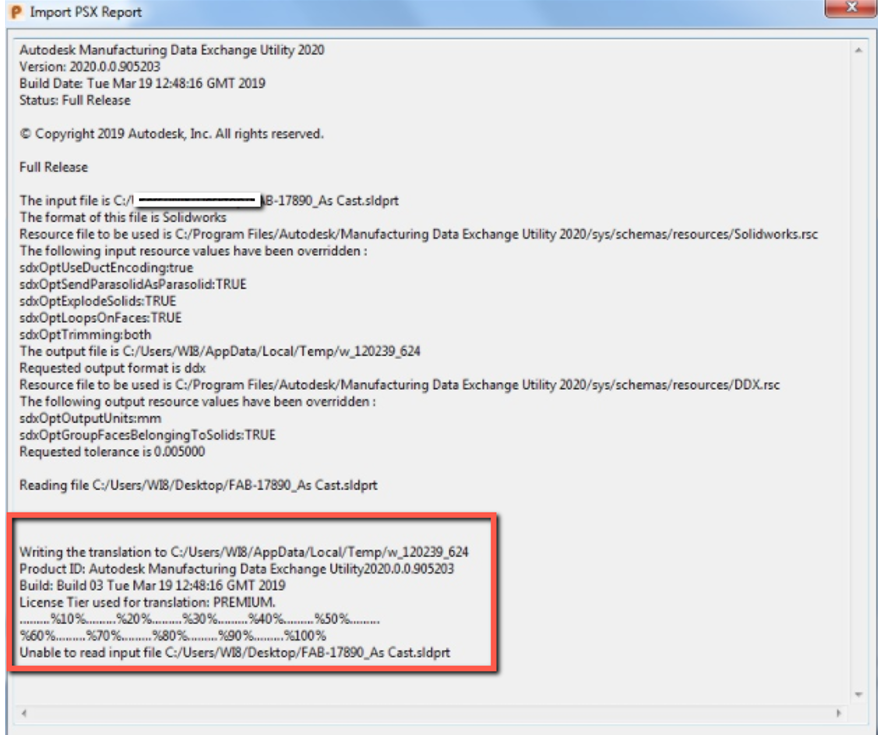 Getting Import Psx Report Unable To Read Input File When Importing
