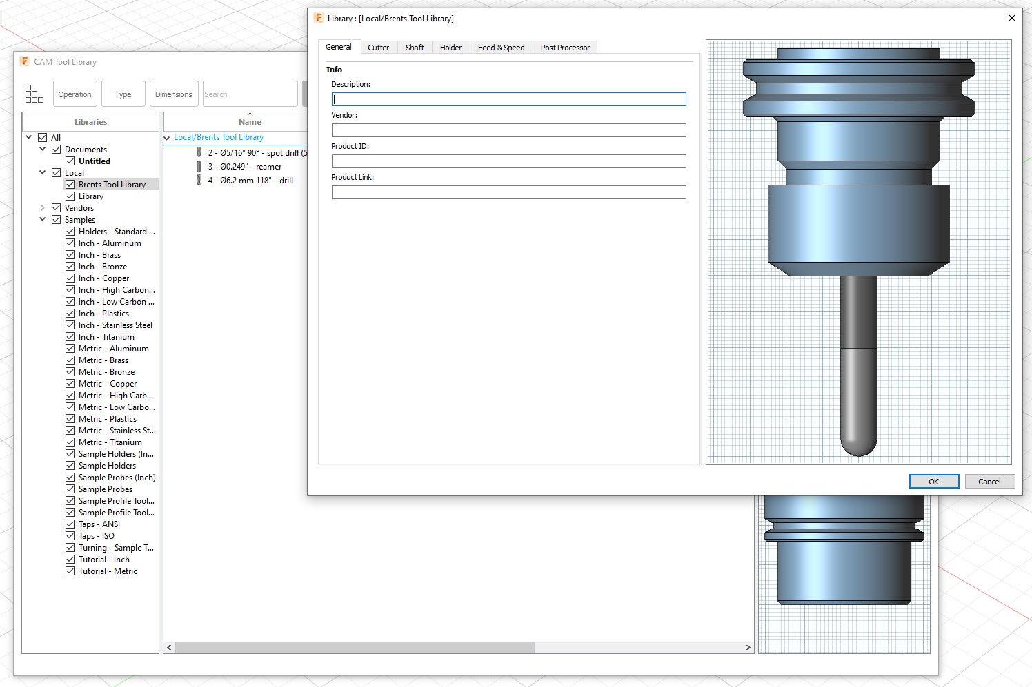Do the general info fields in the tool library effect tool properties ...