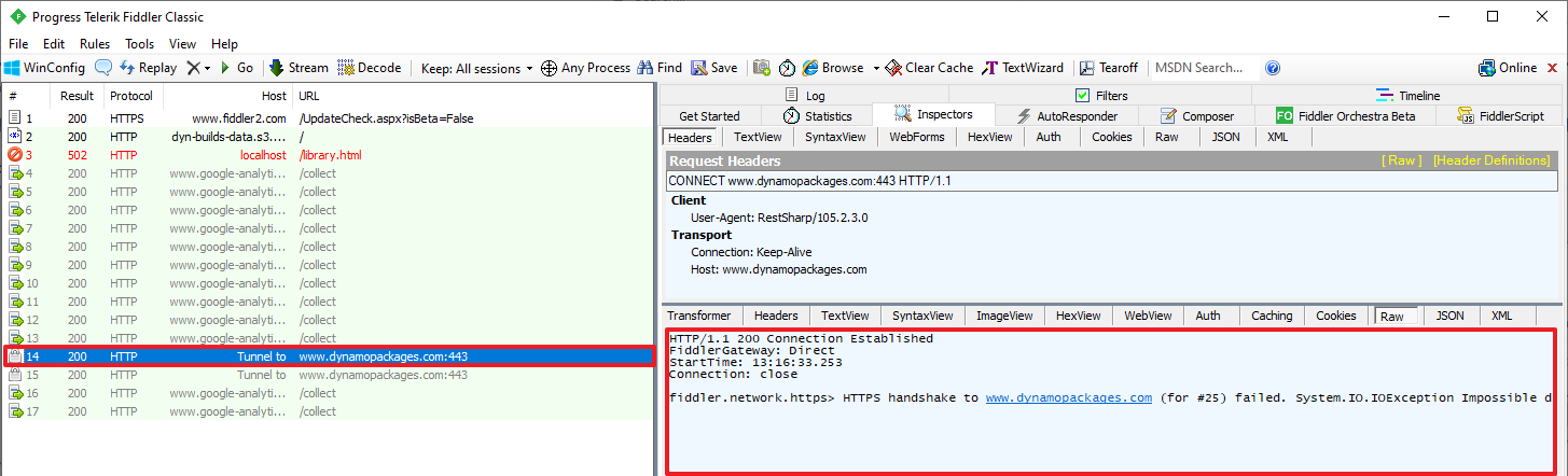 尝试在 Dynamo 中搜索软件包时显示“搜索未返回任何结果”