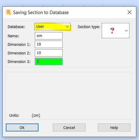 How to find required section parameters for user defined thin walled sections while existing ...