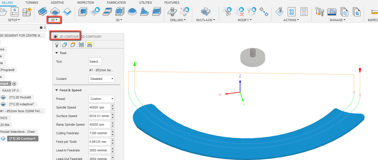 How to machine a face following contour of job with minimal fresh air cutting in Fusion 360.