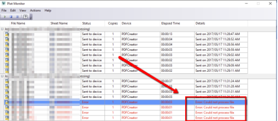 Could Not Process File When Using Batch Plot From Vault