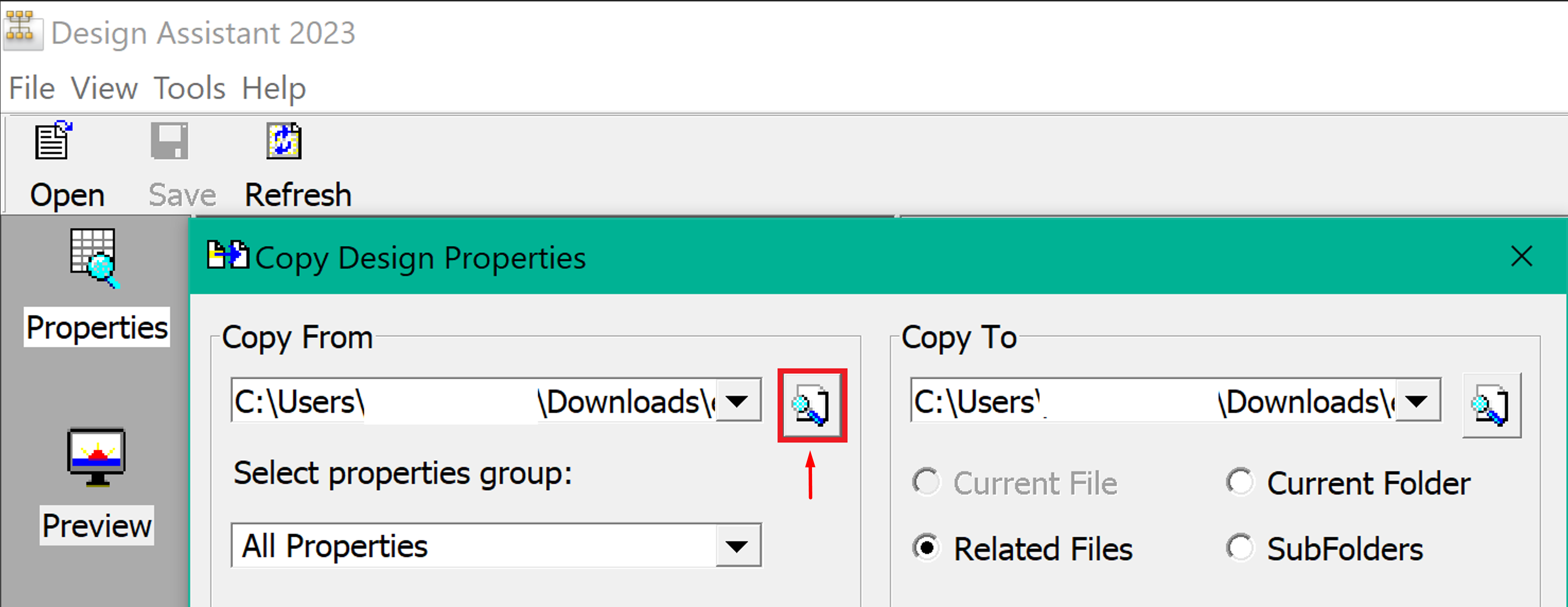 Cannot see the full path of the "Copy from" dropdown list when using Inventor Design Assistant ...