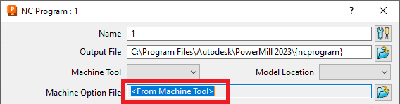 Selecting a postprocessor option file locally or on a remote network drive is not possible in ...