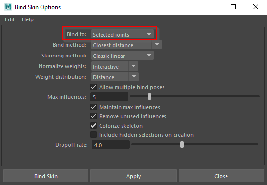 Maya is freezing when binding skin to rigged mesh
