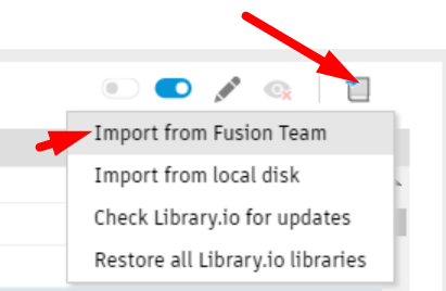 Cannot find the team library in the library manager in Fusion 360
