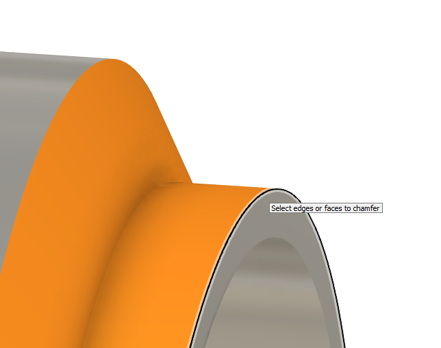 How to change existing chamfer on cad model in Fusion 360.