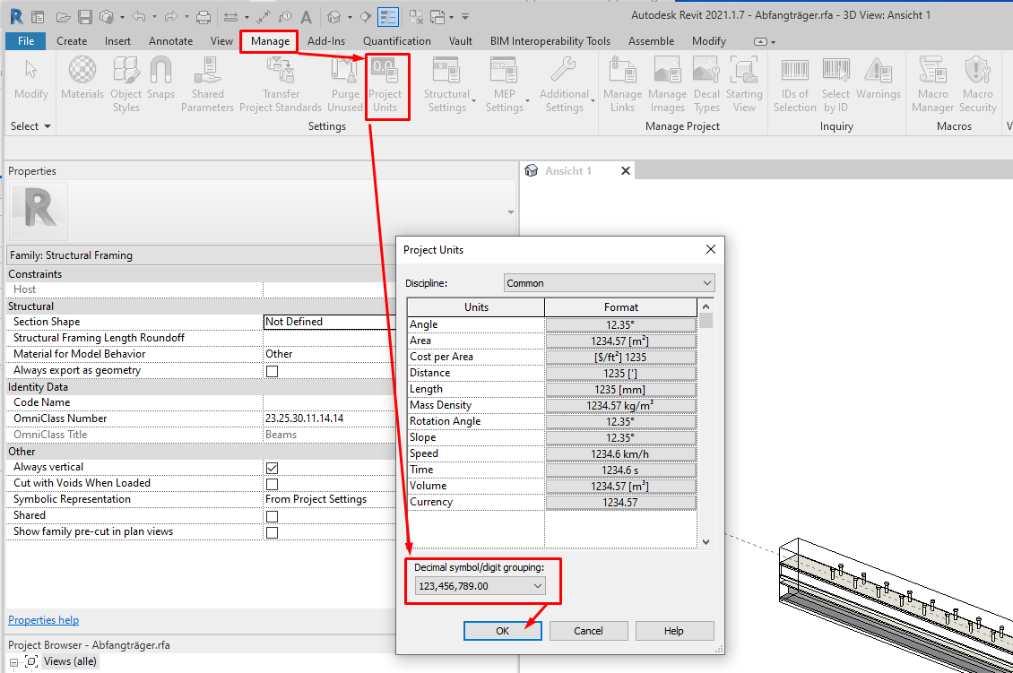 "Invalid Formula" message appears when the family is modified in Revit