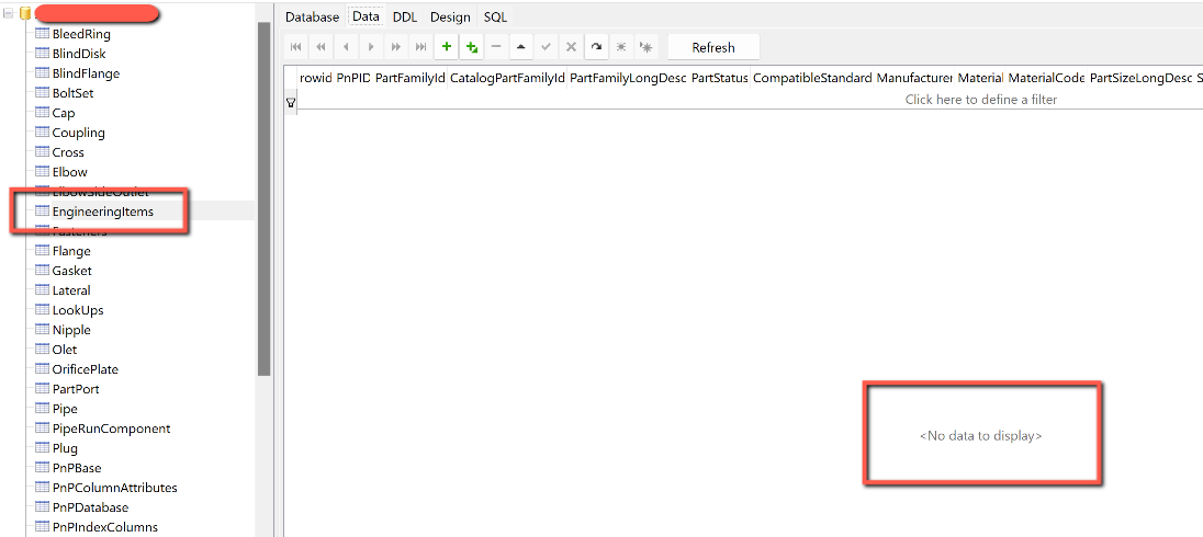 打开 Autocad Plant 3d 目录时，不会显示任何内容，尽管该目录应包含许多元件