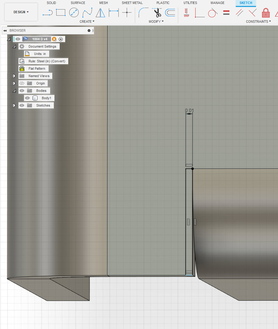 Fusion Help | Cannot Unfold or Create Flat Pattern for a converted sheet metal part in Fusion ...