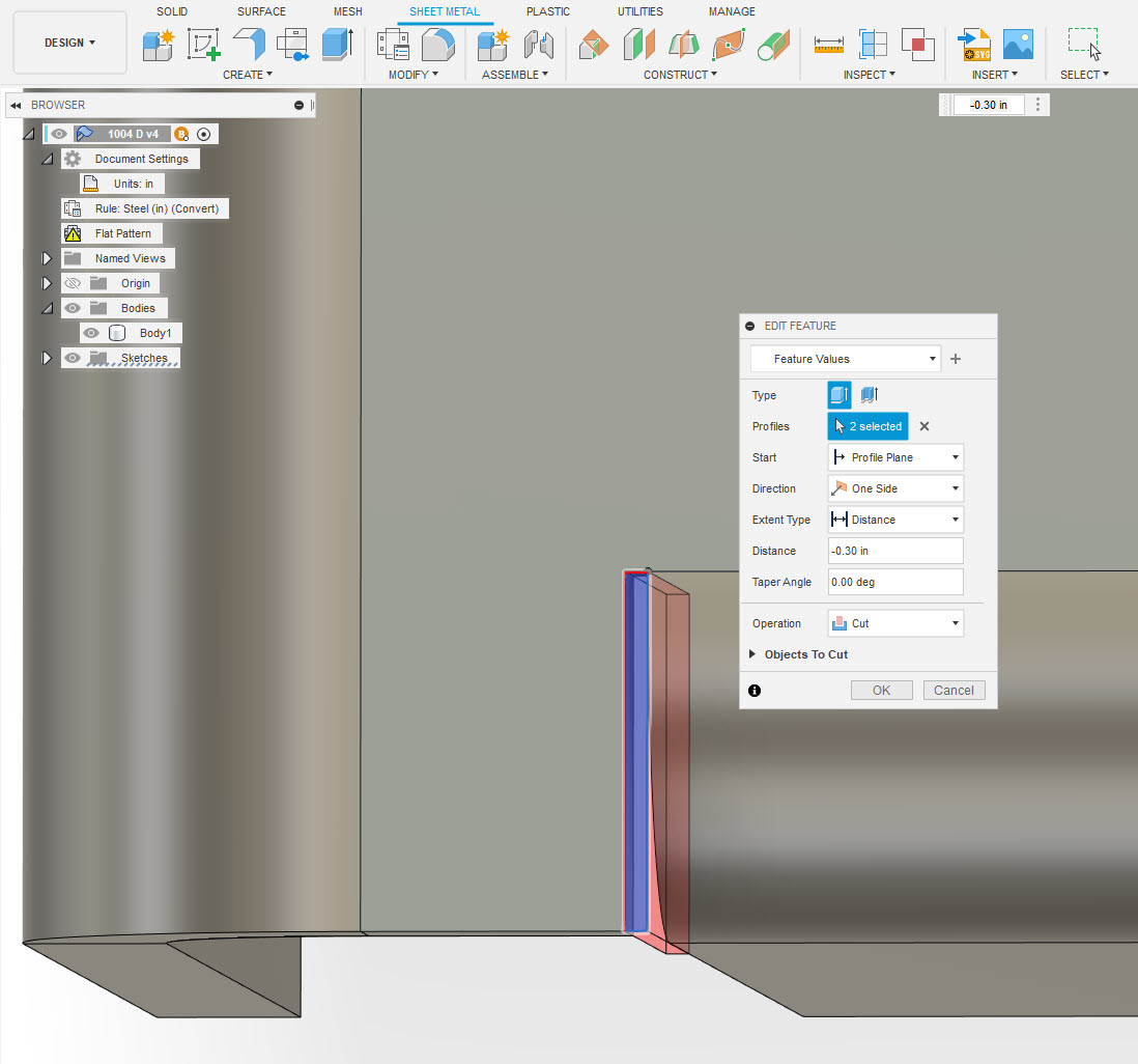 Fusion Help | Cannot Unfold or Create Flat Pattern for a converted ...