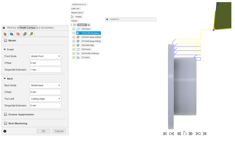 How to avoid air cutting in Turning Profile operations in Fusion 360 MFG