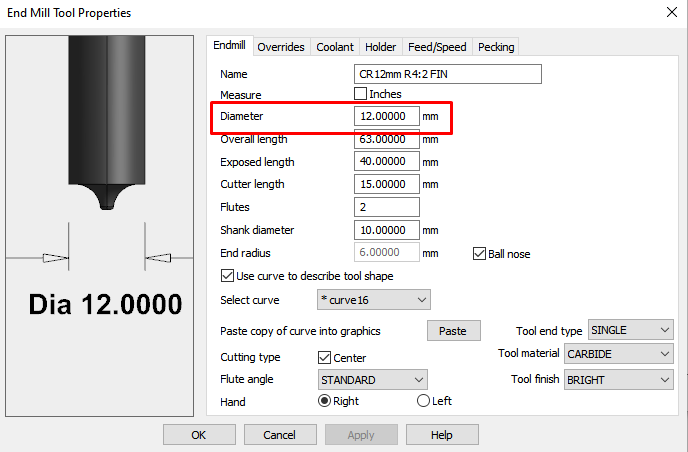 Slot feature appears reversed when using form tool in FeatureCAM