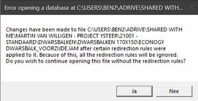 Vejo o erro "Alterações foram feitas no arquivo ... após a aplicação de ...