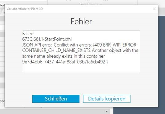 When creating a production iso for a very big AutoCAD Plant 3D collaboration project, an error ...