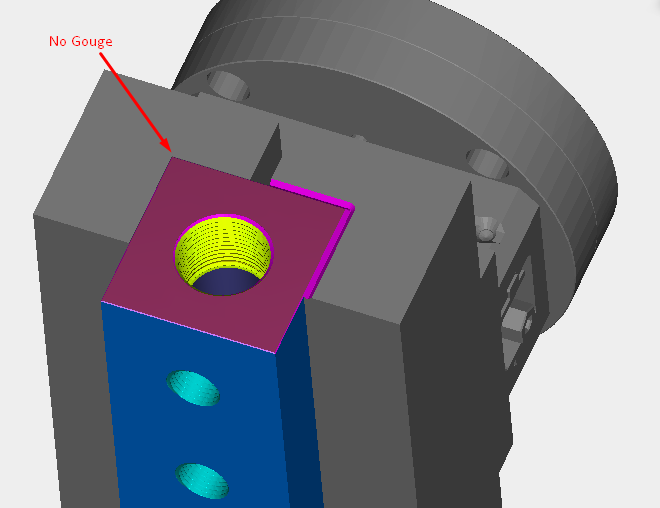 Collision not shown on clamp solid in FeatureCAM